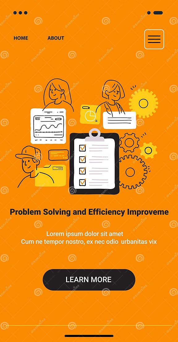 Problem Solving Efficiency Improvement Concept with People Gears ...