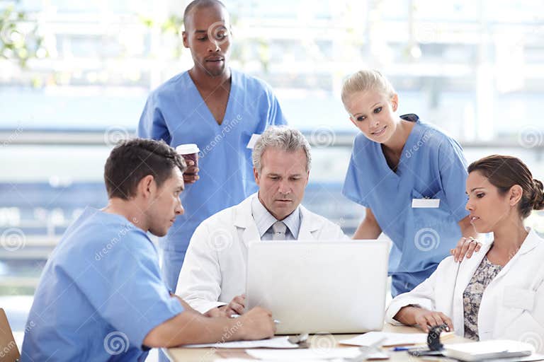 Problem Solving - Healthcare Professionals at Work. a Team of Medical ...