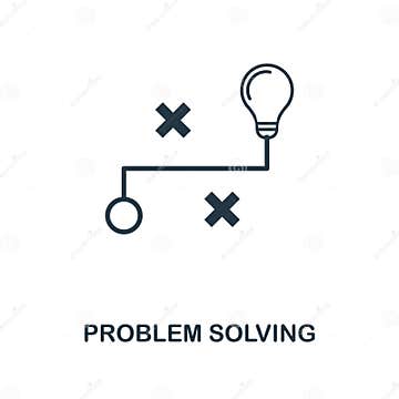 Problem Solving Icon. Monochrome Style Design from Machine Learning Icon Collection. UI and UX ...