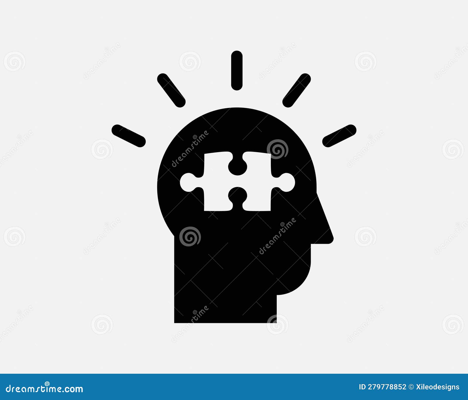 Problem Solving Icon. Puzzle Brain Mind Games Intellect Smart Think ...