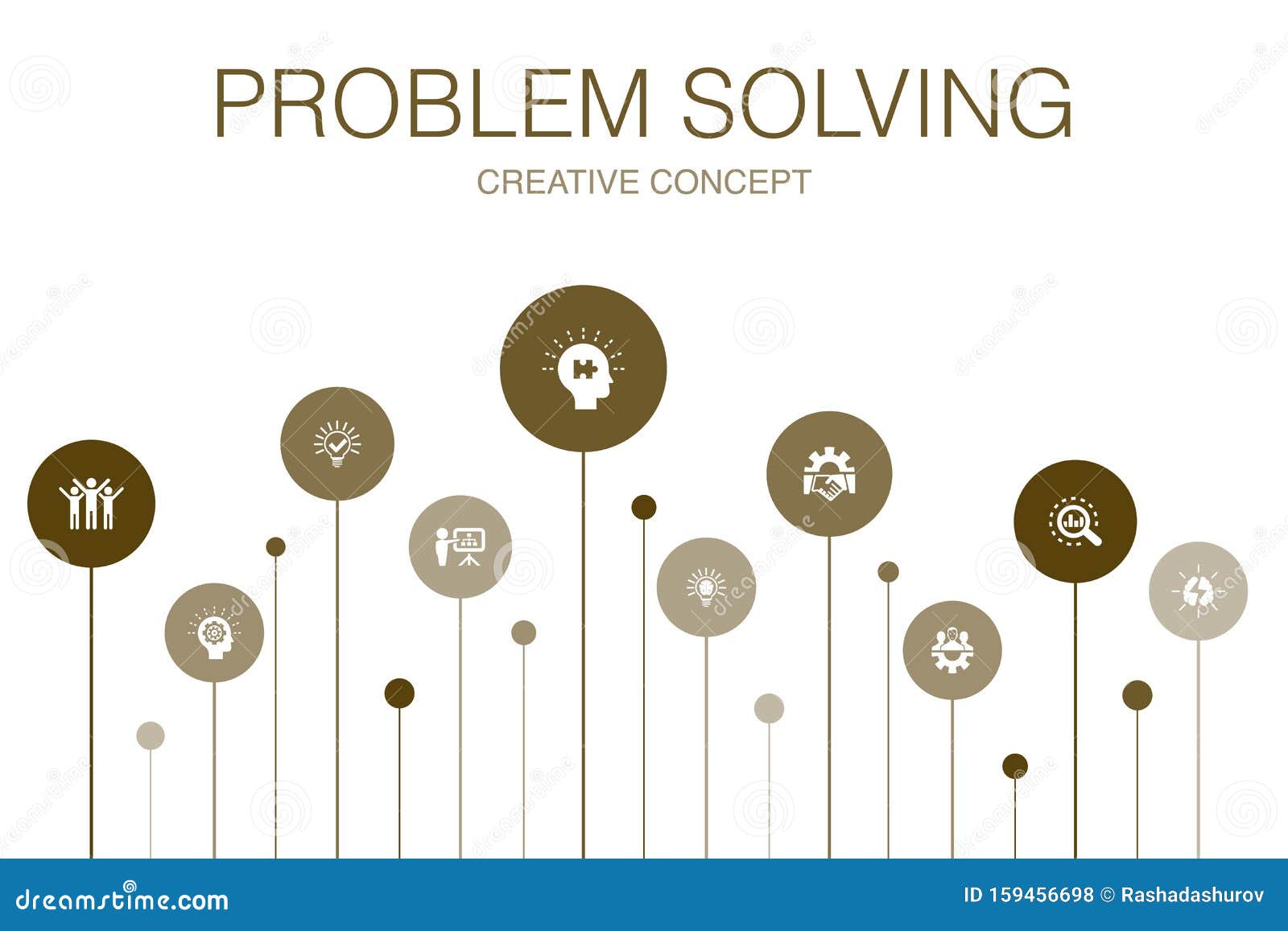 Problem Solving Infographic 10 Steps Stock Vector - Illustration of ...