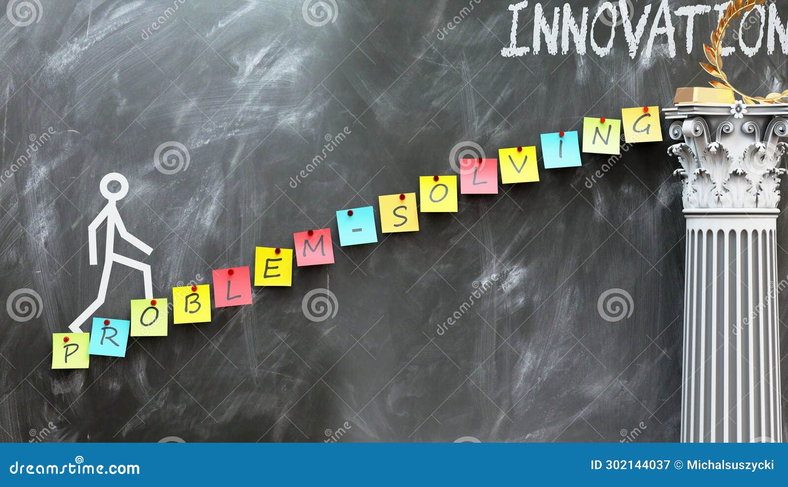 Problem Solving Leads To Innovation Stock Illustration - Illustration ...
