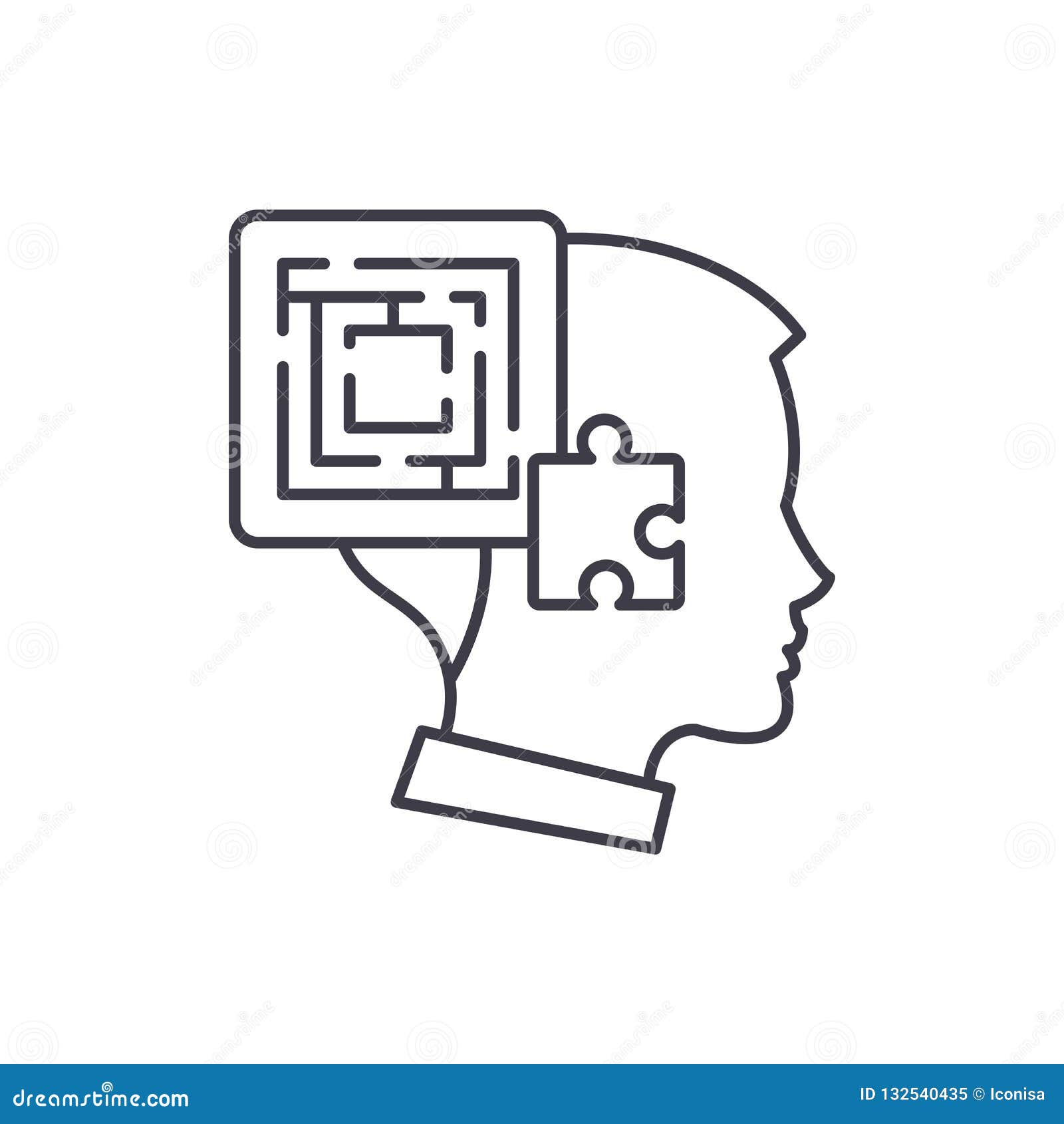 Problem Solving Line Icon Concept. Problem Solving Vector Linear ...
