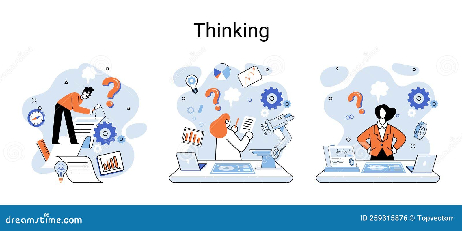 Problem Solving Concept, Woman Wondering or Thinking, Planning or ...