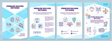 Problem Solving Method Brochure Template Stock Vector - Illustration of ...