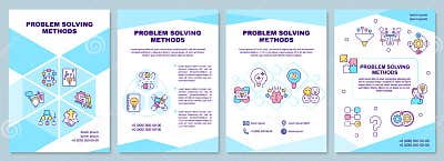 Problem Solving Method Brochure Template Stock Vector - Illustration of ...