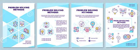 Problem Solving Method Brochure Template Stock Vector - Illustration of ...