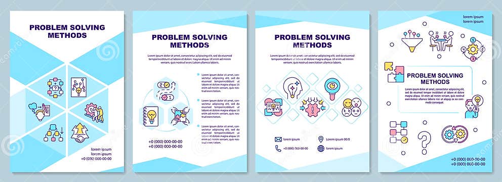 Problem Solving Method Brochure Template Stock Vector - Illustration of ...