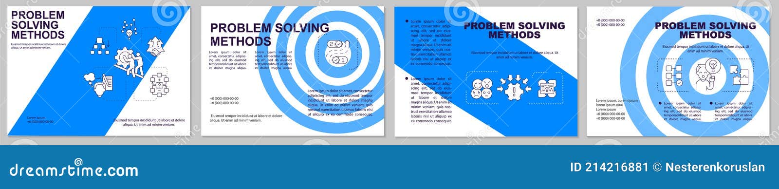 Problem Solving Method Brochure Template Stock Vector - Illustration of ...