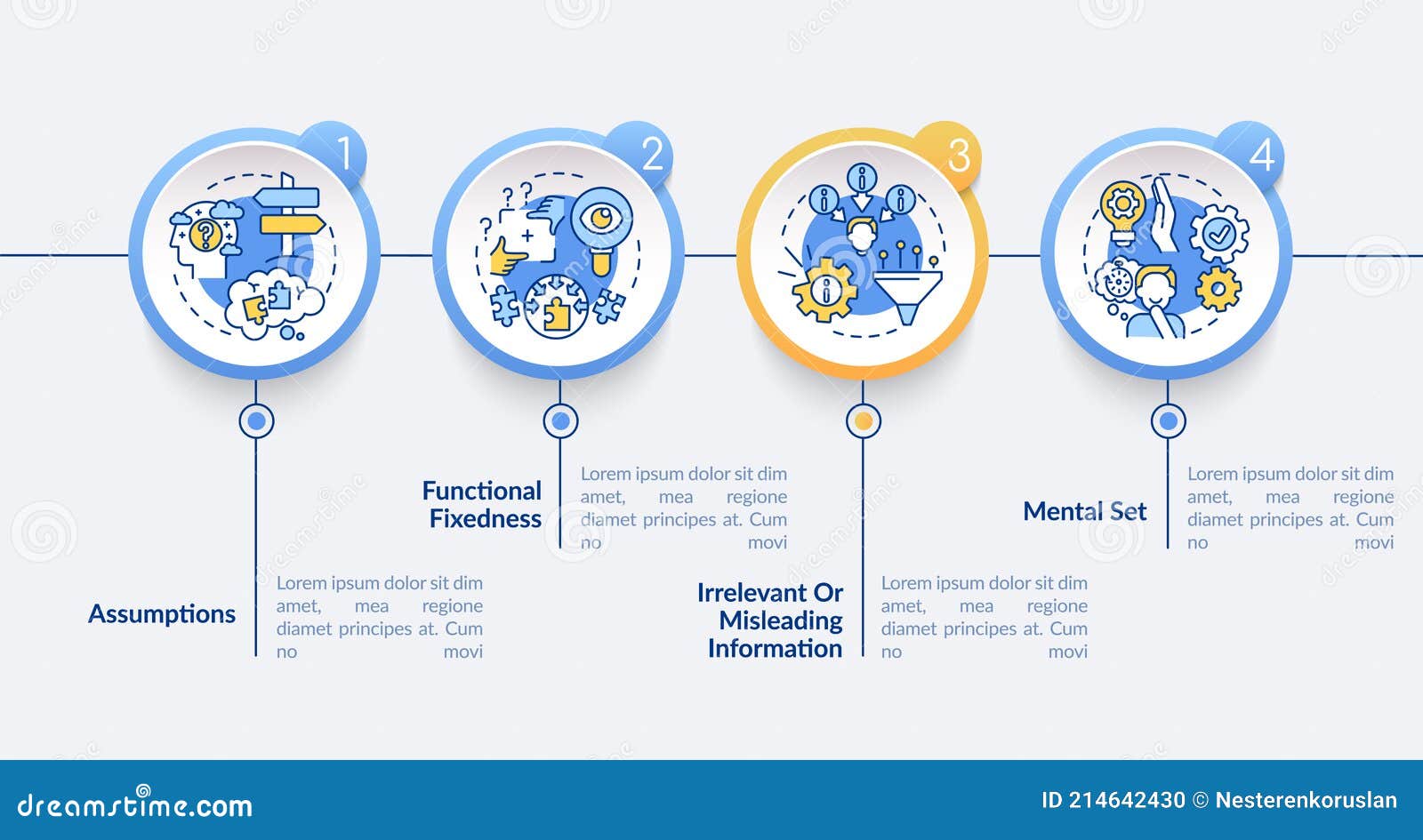 Problem Solving Obstacles Vector Infographic Template Stock Vector ...