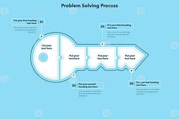 Problem Solving Process Infographic with Four Steps - Blue Version ...