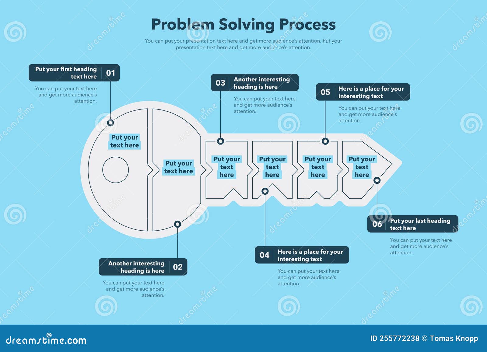 Problem Solving Process Template with Six Steps Stock Vector ... Problem Solving Process Template with Six Steps Stock Vector ...