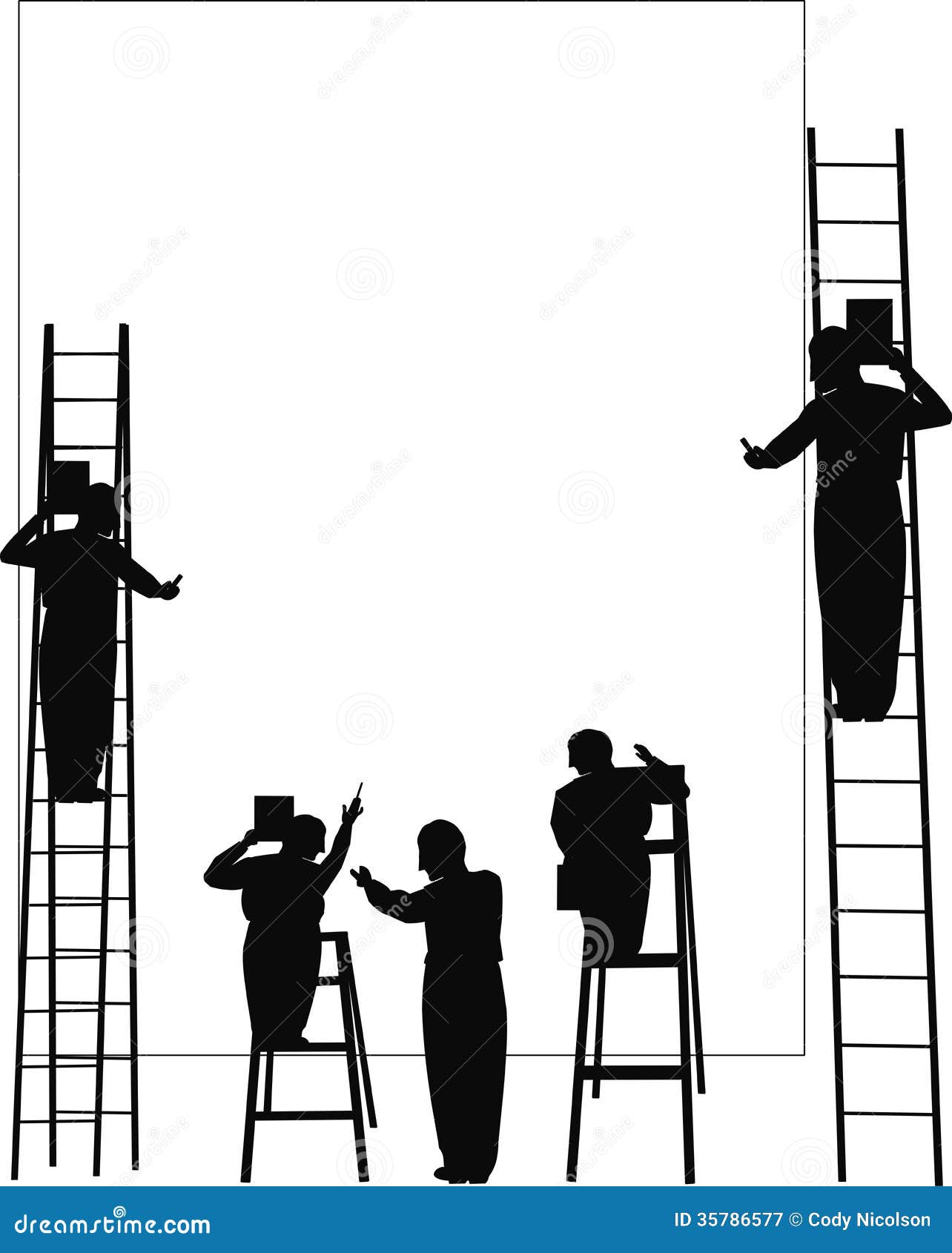 Problem solving silhouette stock vector. Illustration of report - 35786577