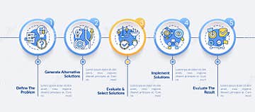 Problem Solving Steps Vector Infographic Template Stock Vector ...