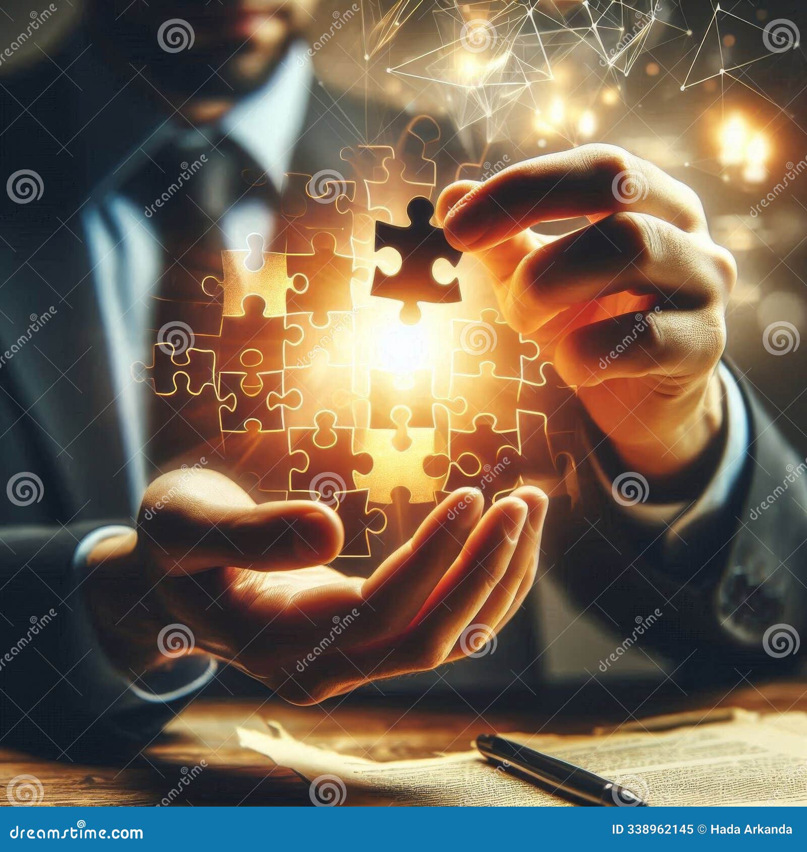 Problem Solving and Strategic Planning, Puzzle Pieces in Hands of ...