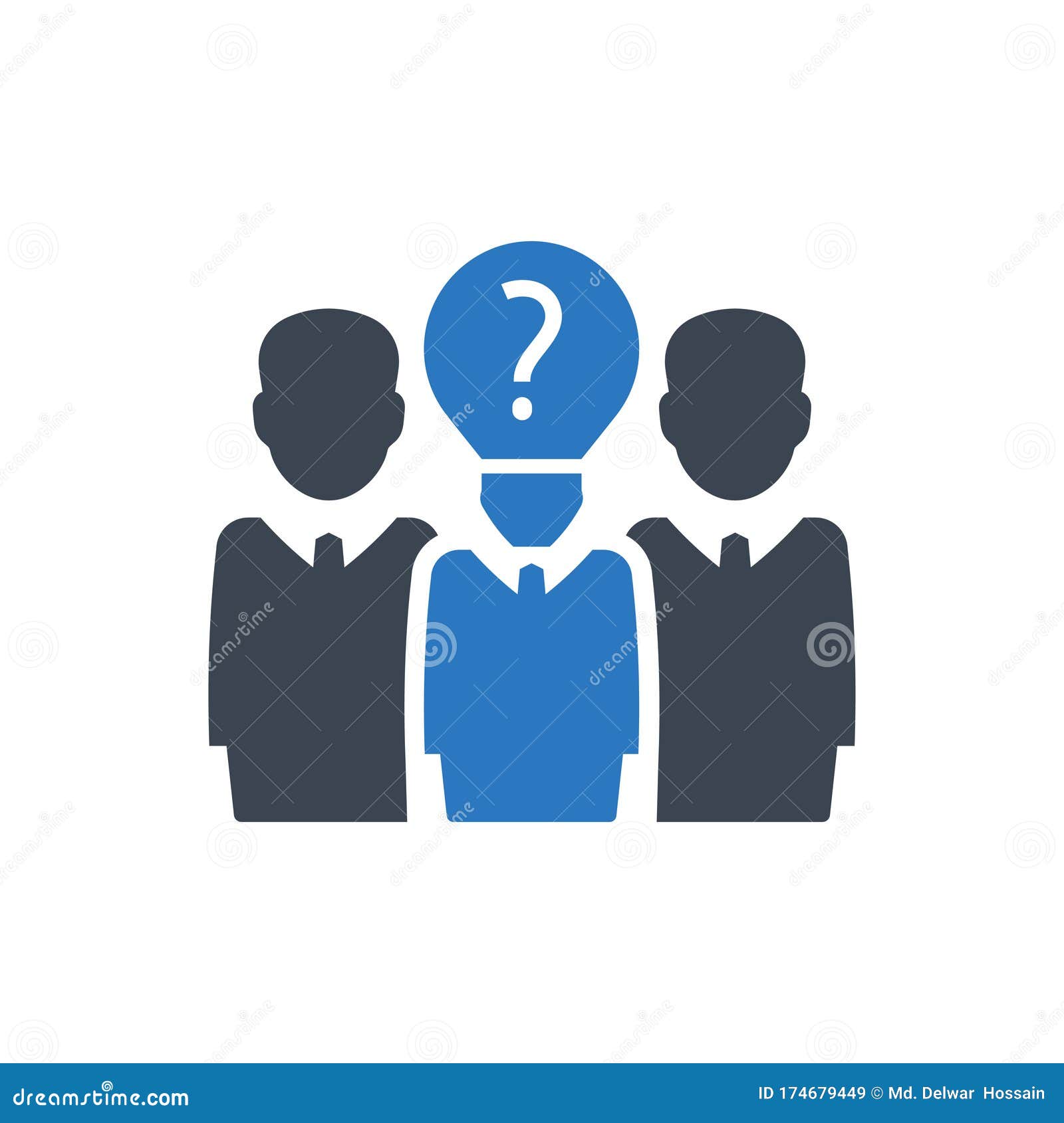 Problem solving team icon stock vector. Illustration of teamwork ...