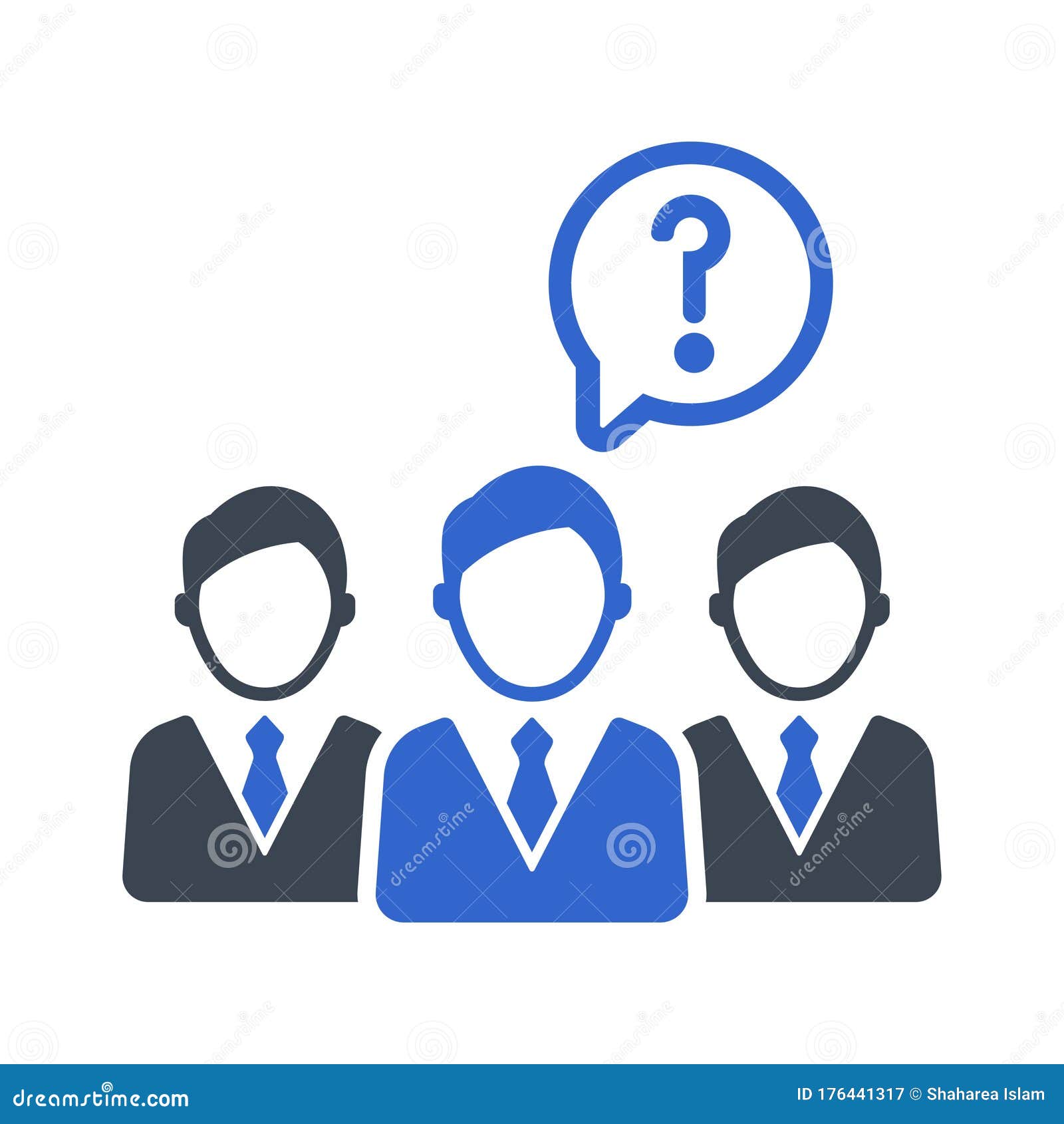 Problem solving team icon stock vector. Illustration of vector - 176441317