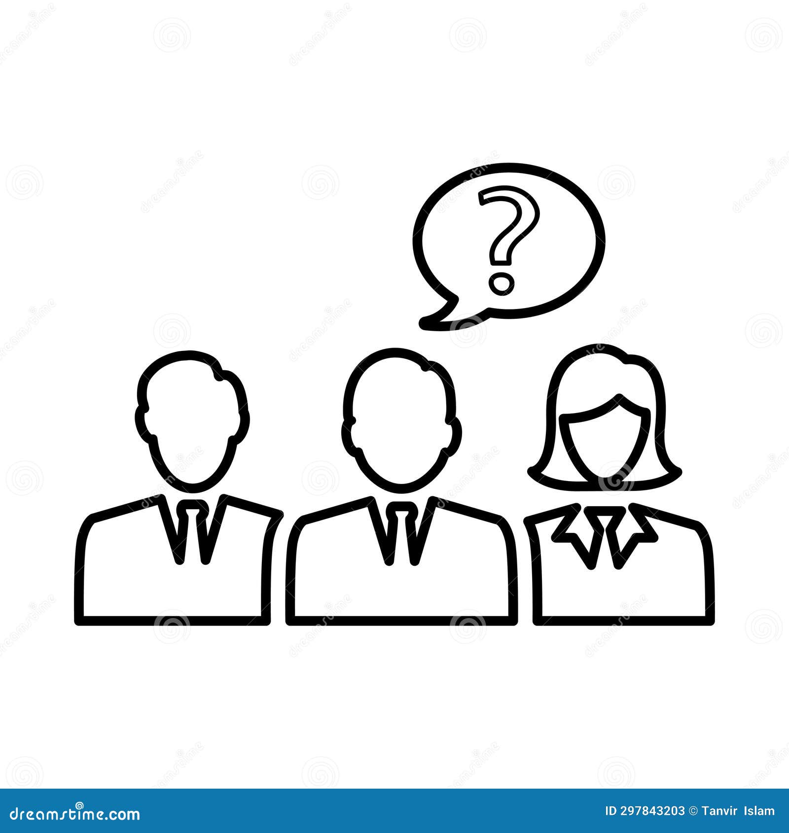 Problem Solving Team Icon in Outline Style Stock Vector - Illustration ...