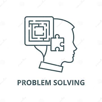 Problem Solving Vector Line Icon, Linear Concept, Outline Sign, Symbol ...