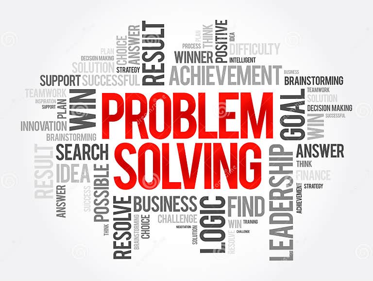 Problem Solving Word Cloud Collage, Business Concept Background Stock ...