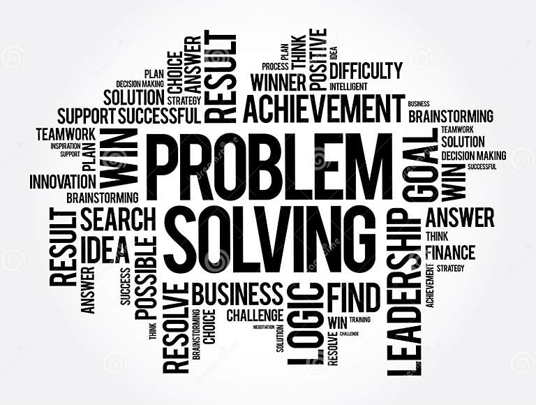 Problem Solving Word Cloud Collage, Business Concept Background Stock ...