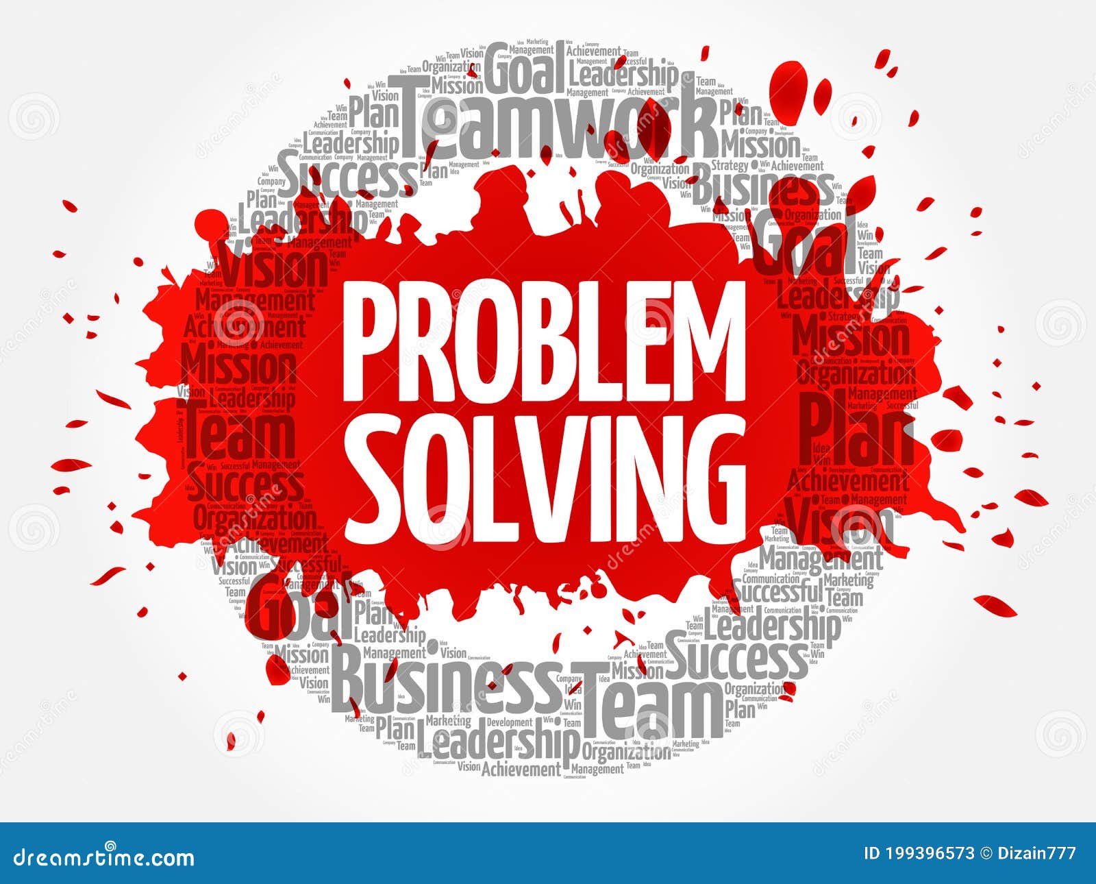 Problem Solving Word Cloud Collage Stock Illustration - Illustration of ...