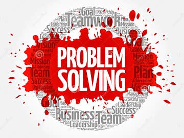 Problem Solving Word Cloud Collage Stock Illustration - Illustration of ...