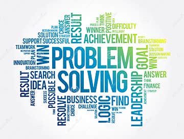 Problem Solving Word Cloud, Concept Background Stock Illustration ...