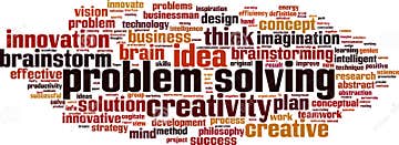 Problem solving word cloud stock vector. Illustration of brainstorm ...