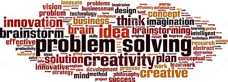 Problem solving word cloud stock vector. Illustration of brainstorm ...