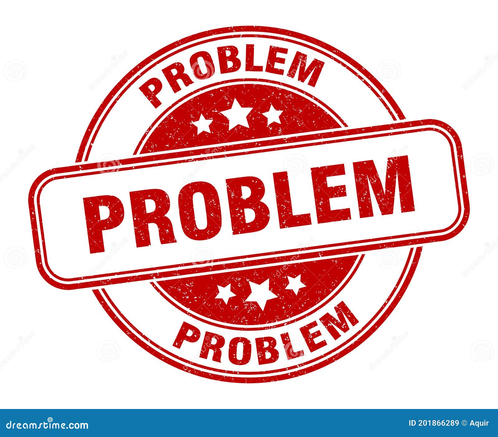 Problem Stamp. Problem Label. Round Grunge Sign Stock Vector ...