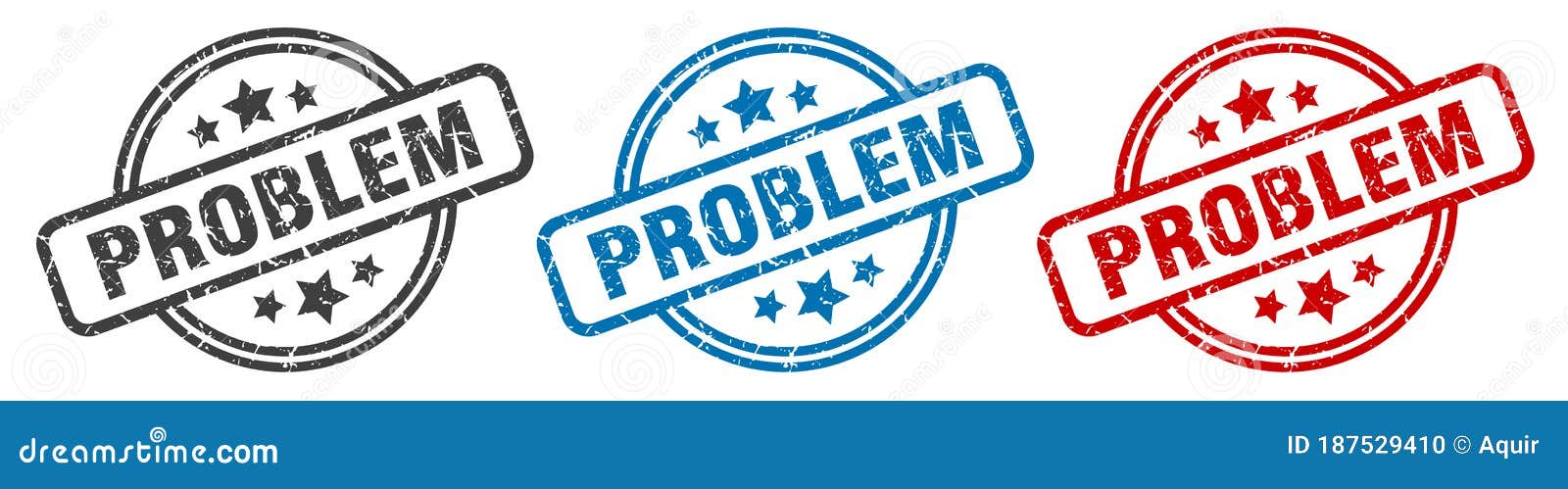Problem Stamp. Problem Round Isolated Sign Stock Vector - Illustration ...