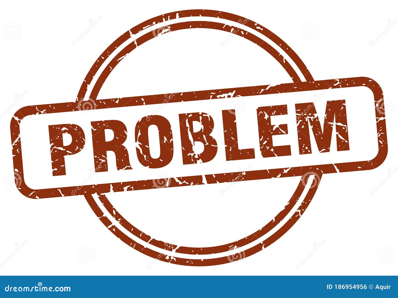 Problem Stamp. Problem Round Vintage Grunge Label Stock Vector ...
