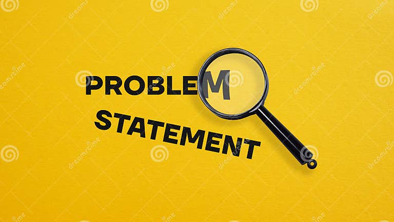 Problem Statement is Shown Using the Text Stock Image - Image of ...
