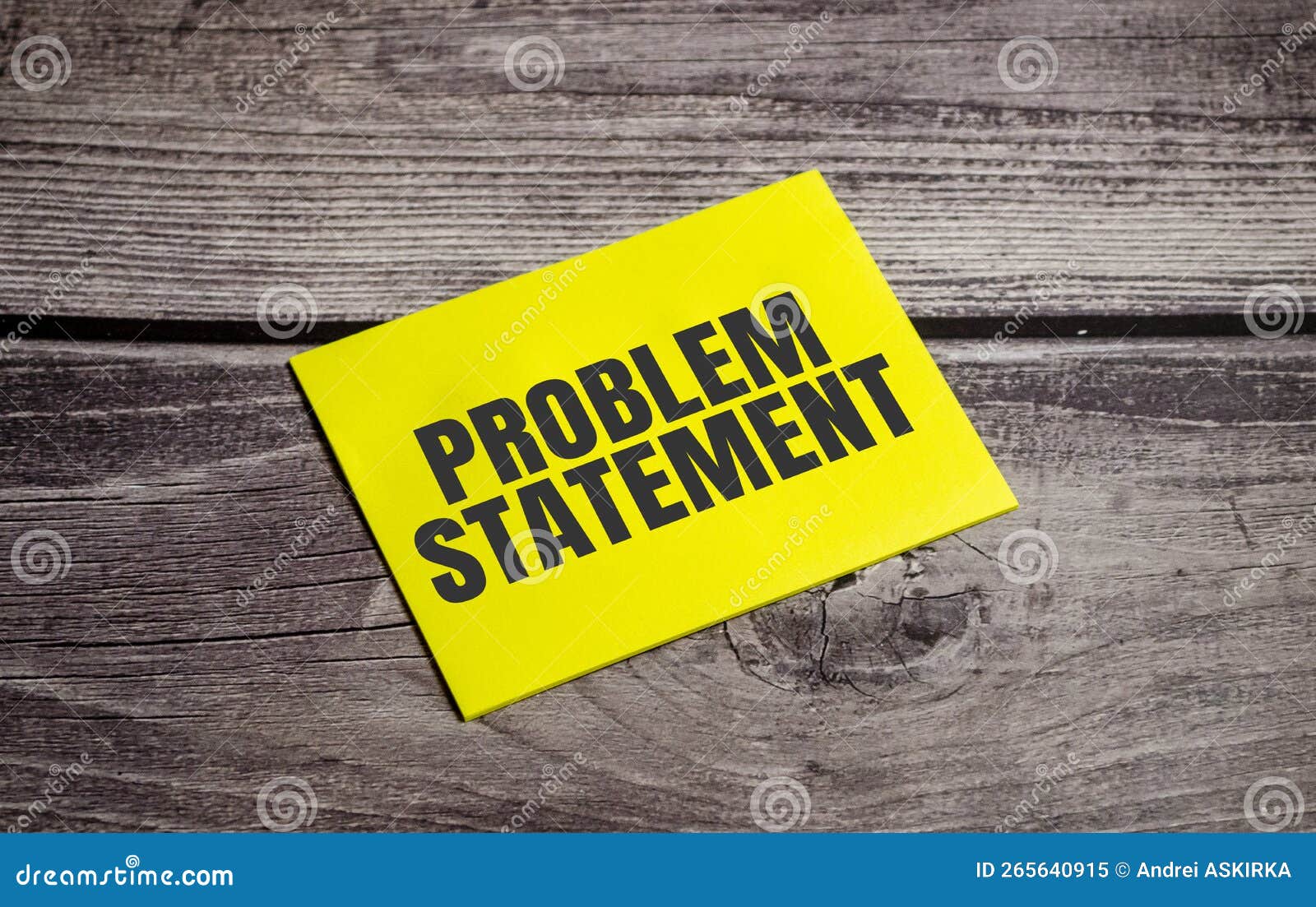 Problem Statement Text on Business Paper on Office Table Stock Image ...