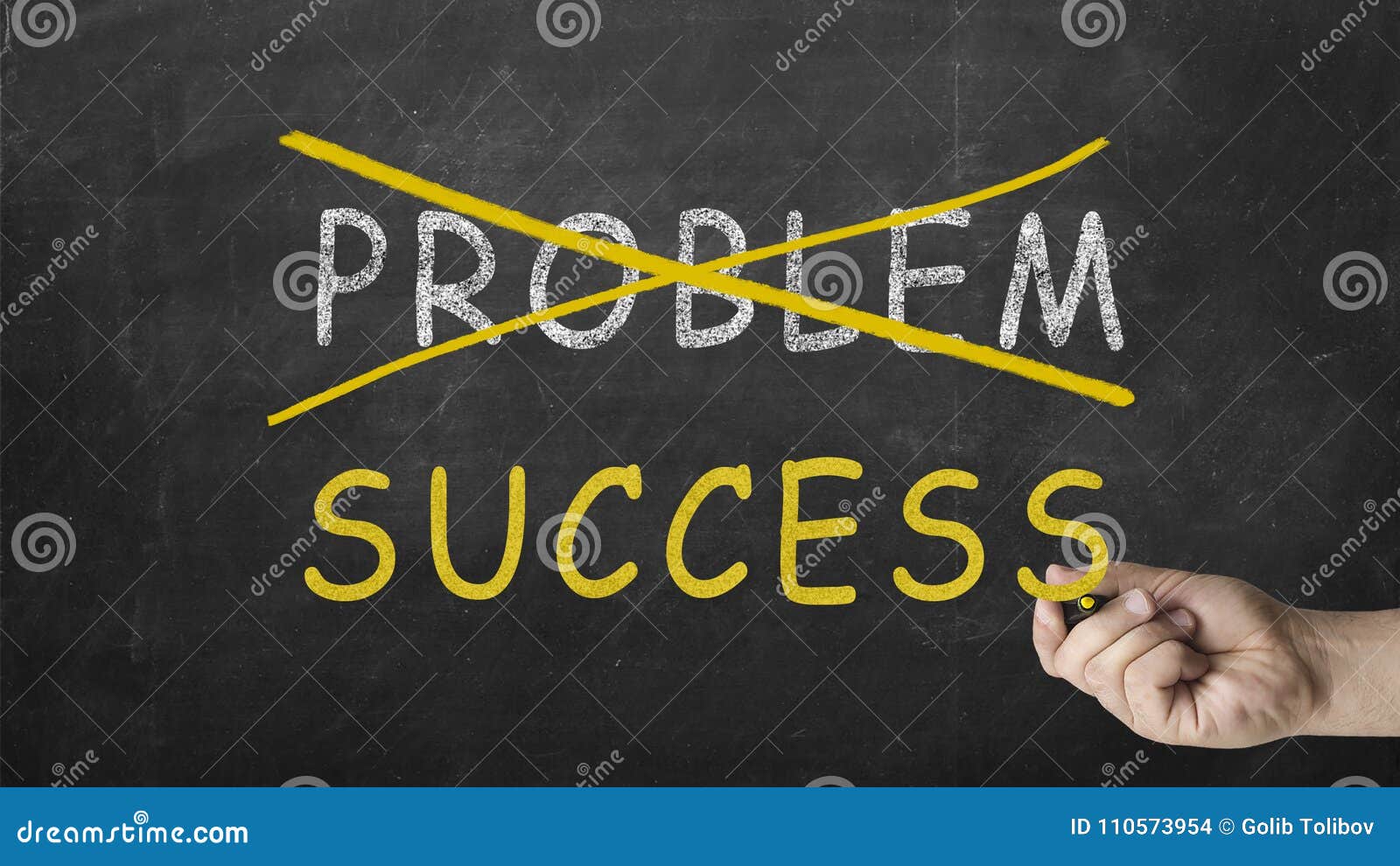 Problem and success stock photo. Image of chalkboard - 110573954