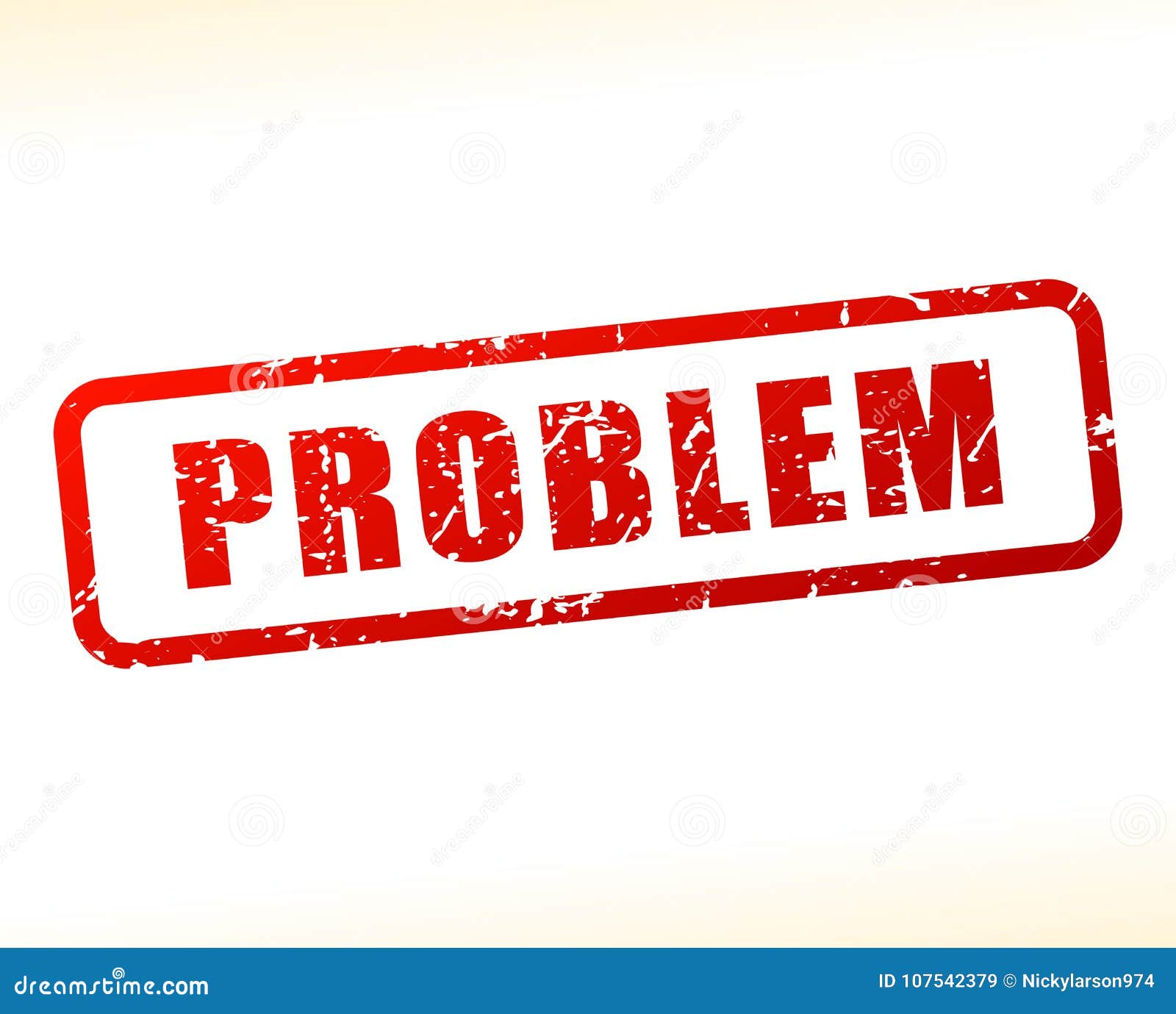 Problem text buffered stock vector. Illustration of seal - 107542379