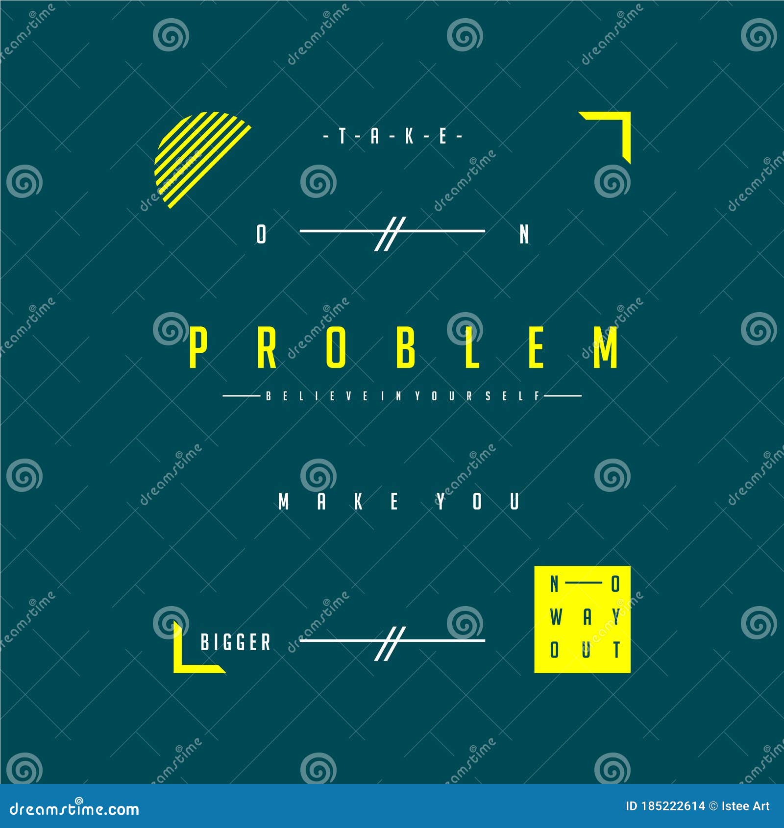 Problem Text Slogan Graphic Typography Vector Illustration Stock Vector ...