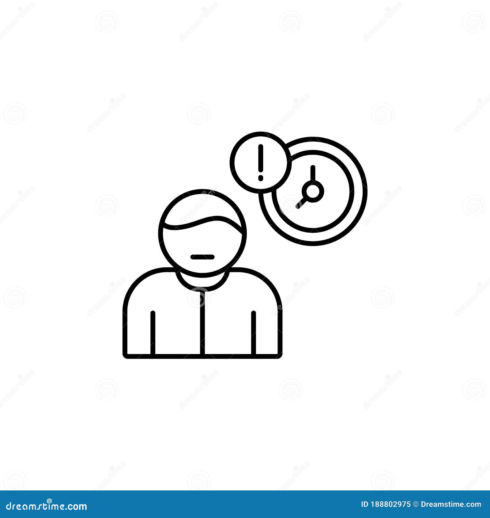 Problem Time Work Office Icon. Simple Line, Outline Vector of Office ...