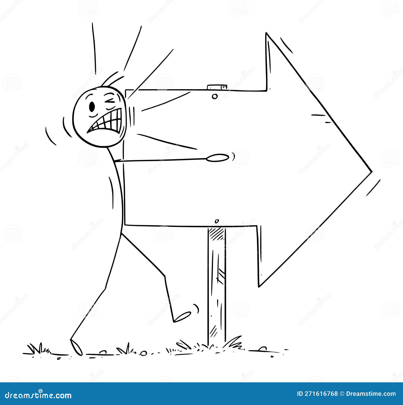 Problem To Find Solution or Direction , Vector Cartoon Stick Figure ...