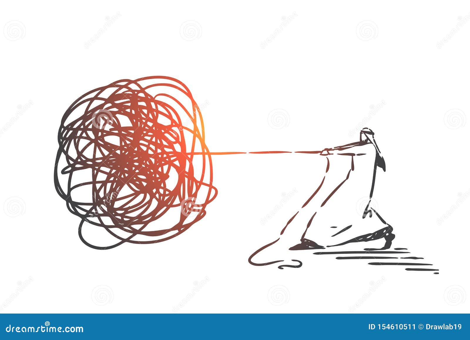 Problem, Trouble, Risk, Danger Concept Sketch. Hand Drawn Isolated ...