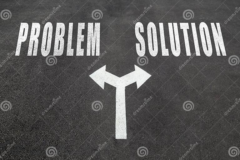 Problem Vs Solution Choice Concept Stock Image - Image of decision ...