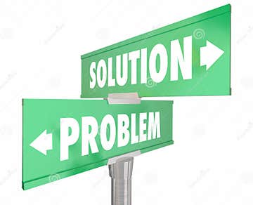 Problem Vs Solution Two 2 Way Street Road Signs Stock Illustration ...