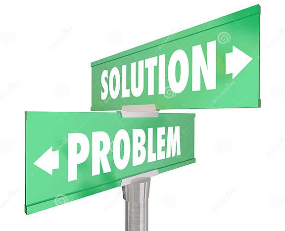 Problem Vs Solution Two 2 Way Street Road Signs Stock Illustration ...