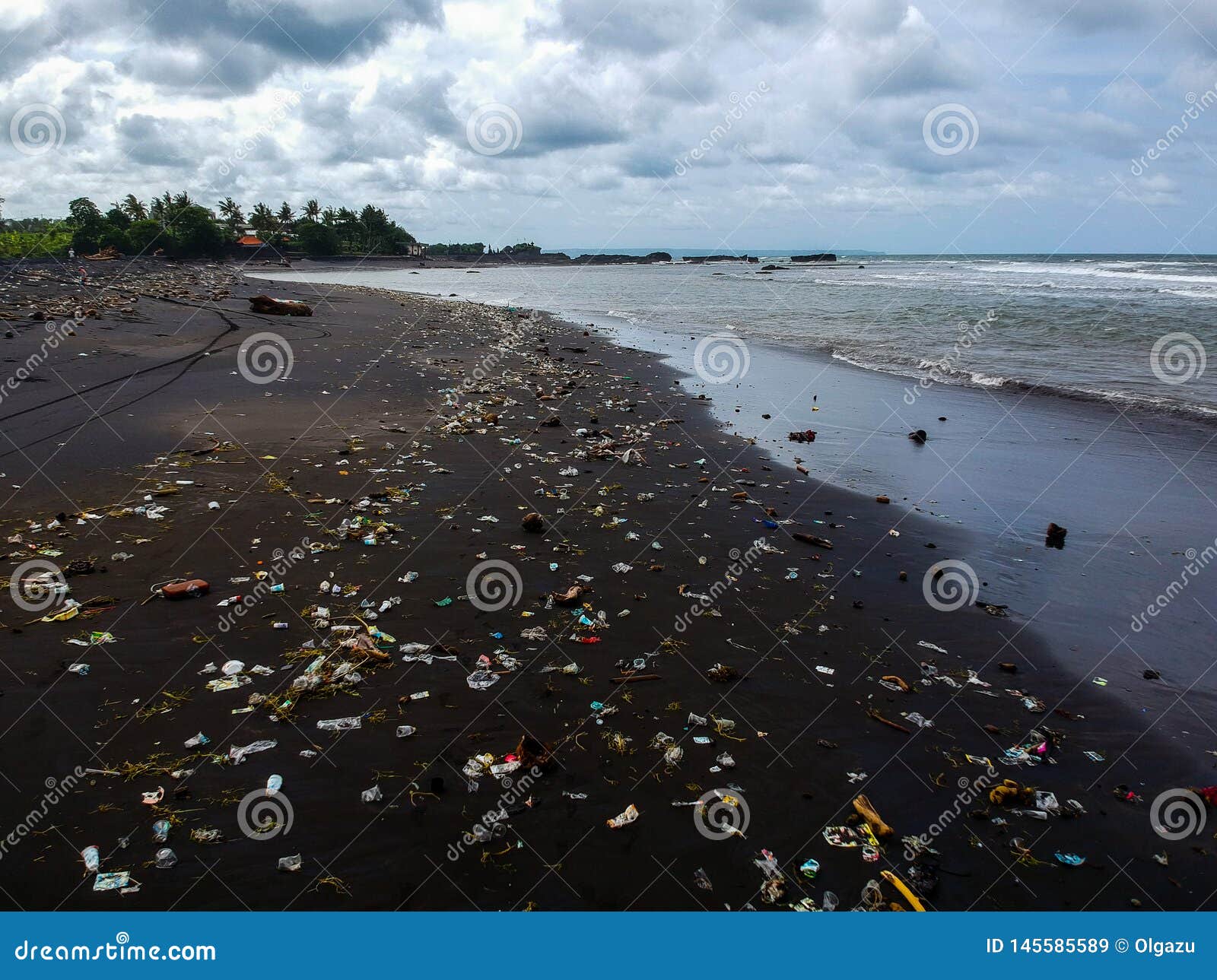 The Problem of Waste and Plastic in Bali Indonesia Stock Image - Image ...