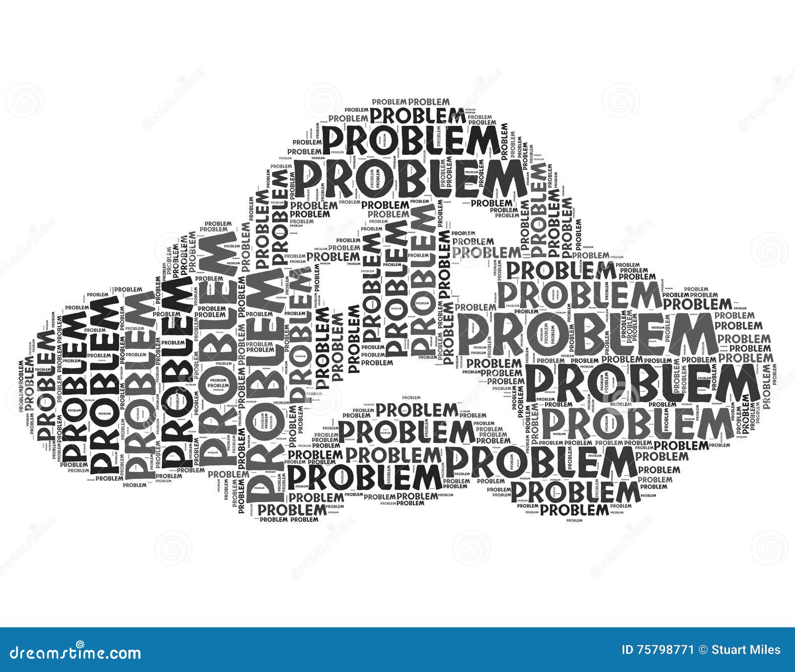 Problem Word Represents Muddle Difficulty and Misadventure Stock ...