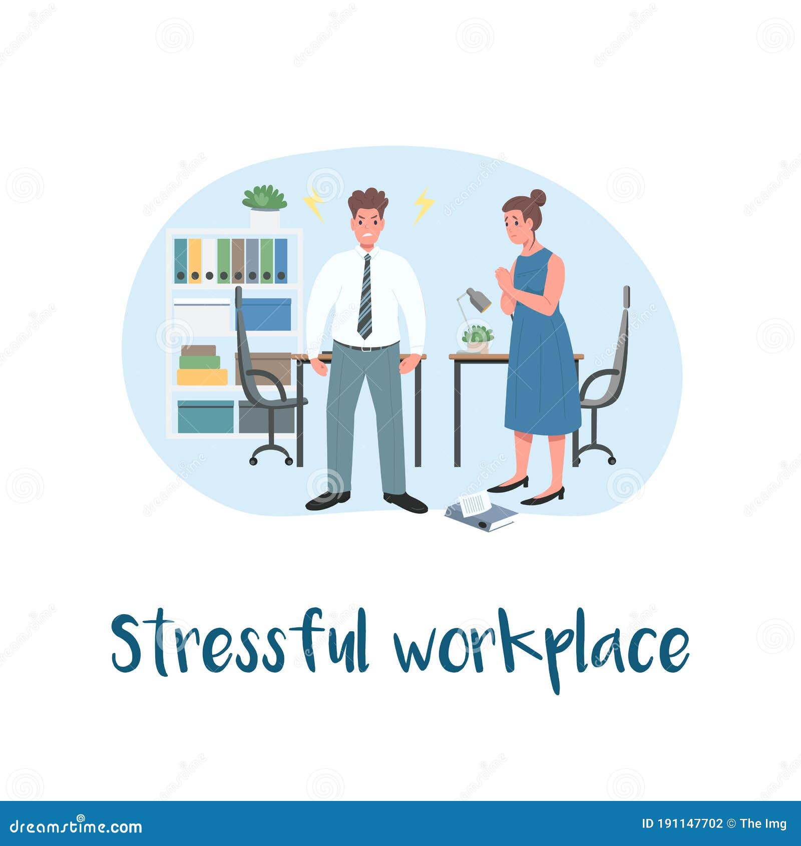 Problem at Work 2D Vector Web Banner, Poster Stock Vector ...