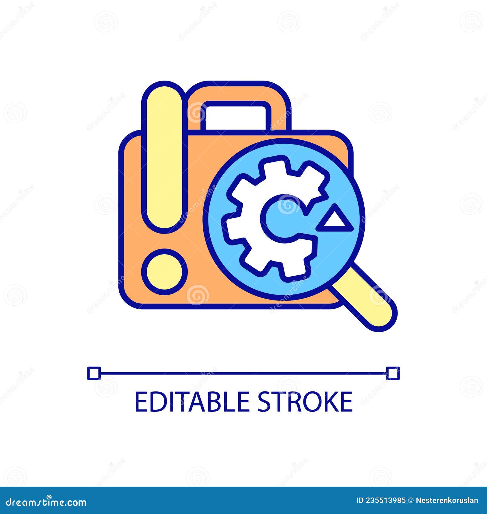 Identify Problematic Usage Red Gradient Concept Icon Vector ...