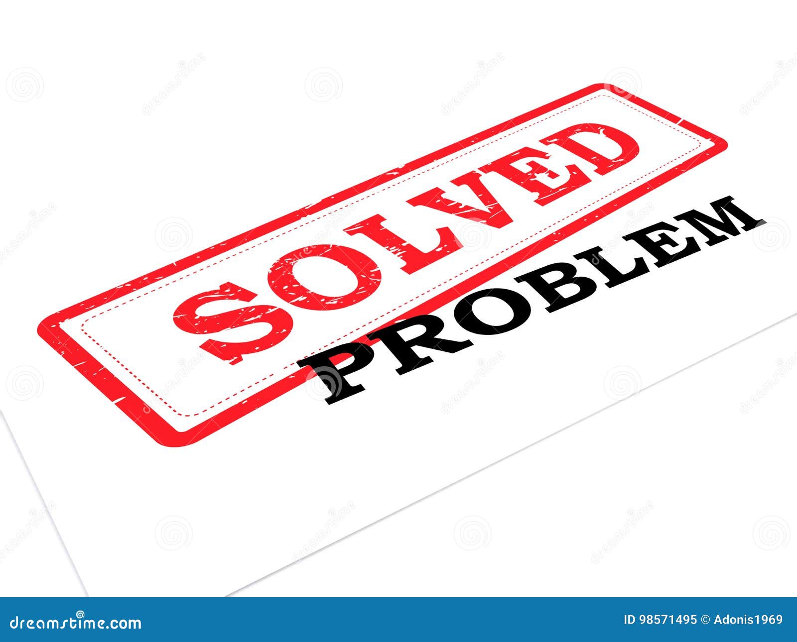 Problema solucionado stock de ilustración. Ilustración de éxito - 98571495