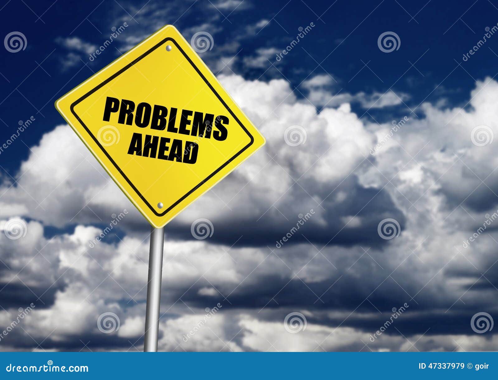 Problems ahead sign stock image. Image of danger, sign - 47337979